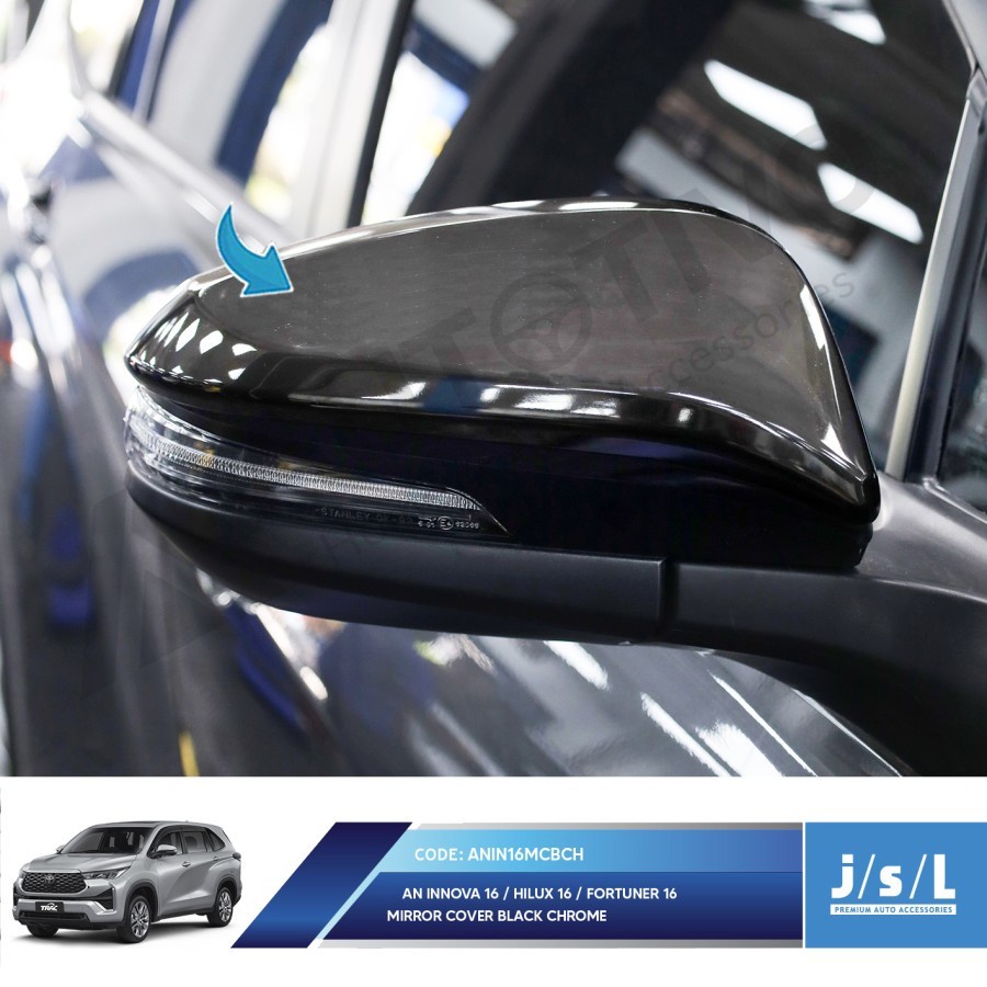 Black Chrome Innova Rear View Mirror Cover JSL Rear View Mirror Cover ...