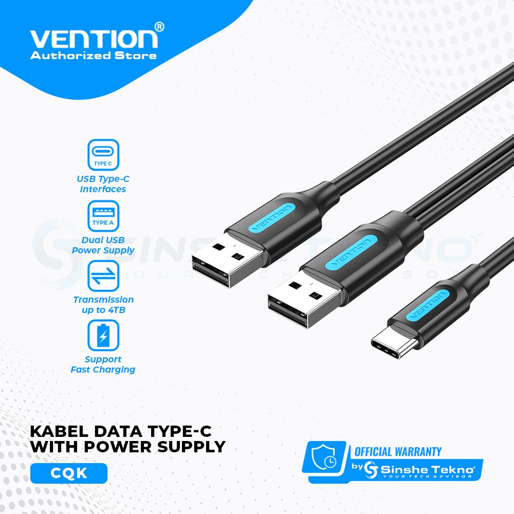 Vention Usb A to C Male Cable with Usb Power Supply | Shopee Singapore