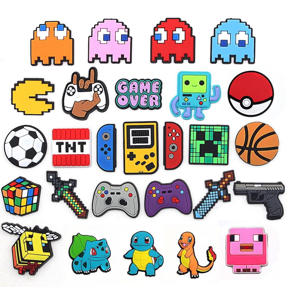 Cartoon game Cute jibz 1pcs DIY shoe charms character ball PVC ...