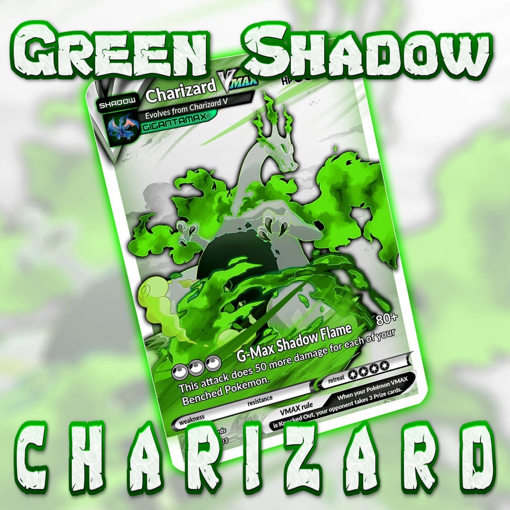 Pokemon TCG RAINBOW HOLOGRAM Card ENGLISH VERSION SHA-DOW GREEN ...