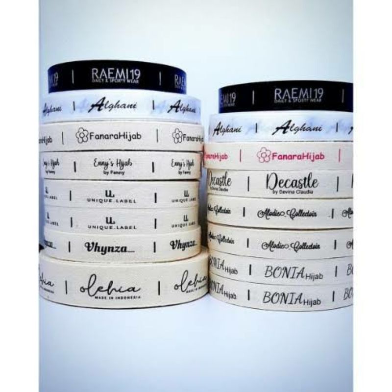 KATUN !! Cotton Screen Printing Ribbon/Hijab Label/Hijab Label/Hijab ...