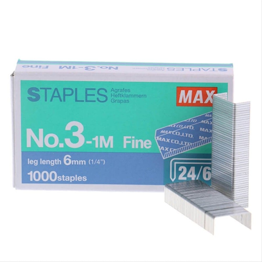 ECER contents of Large MAX Stapler No. 3 24/6 Staples Contents/ Stapler ...