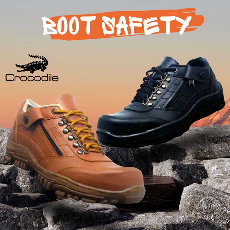 Men's Crocodile Safety Boots Low Boot Men's Iron Toe Septi Shoes ...