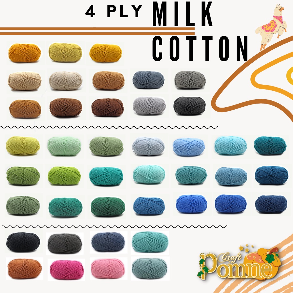 KATUN Order (51-78) 4ply CHUNKY Cow Brand MILK COTTON Knitting Yarn ...