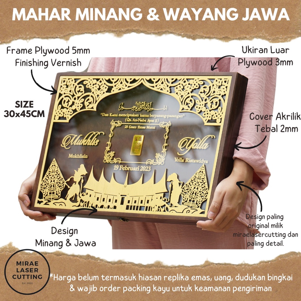 Minang Wedding Dowry Frame Mix Other Culture / Lasercut Dowry / 30x45cm ...