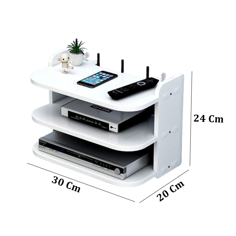 Mega_1688 Wall shelf for wifi router/set top box rack 3 layers MG1024 ...
