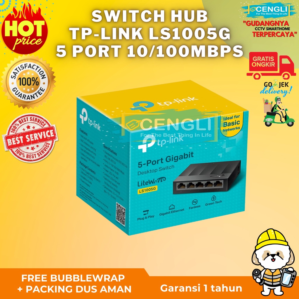 Switch TP-LINK LS1005G 5Port Gigabit 10/100/1000 - HUB TPLINK LS1005G ...