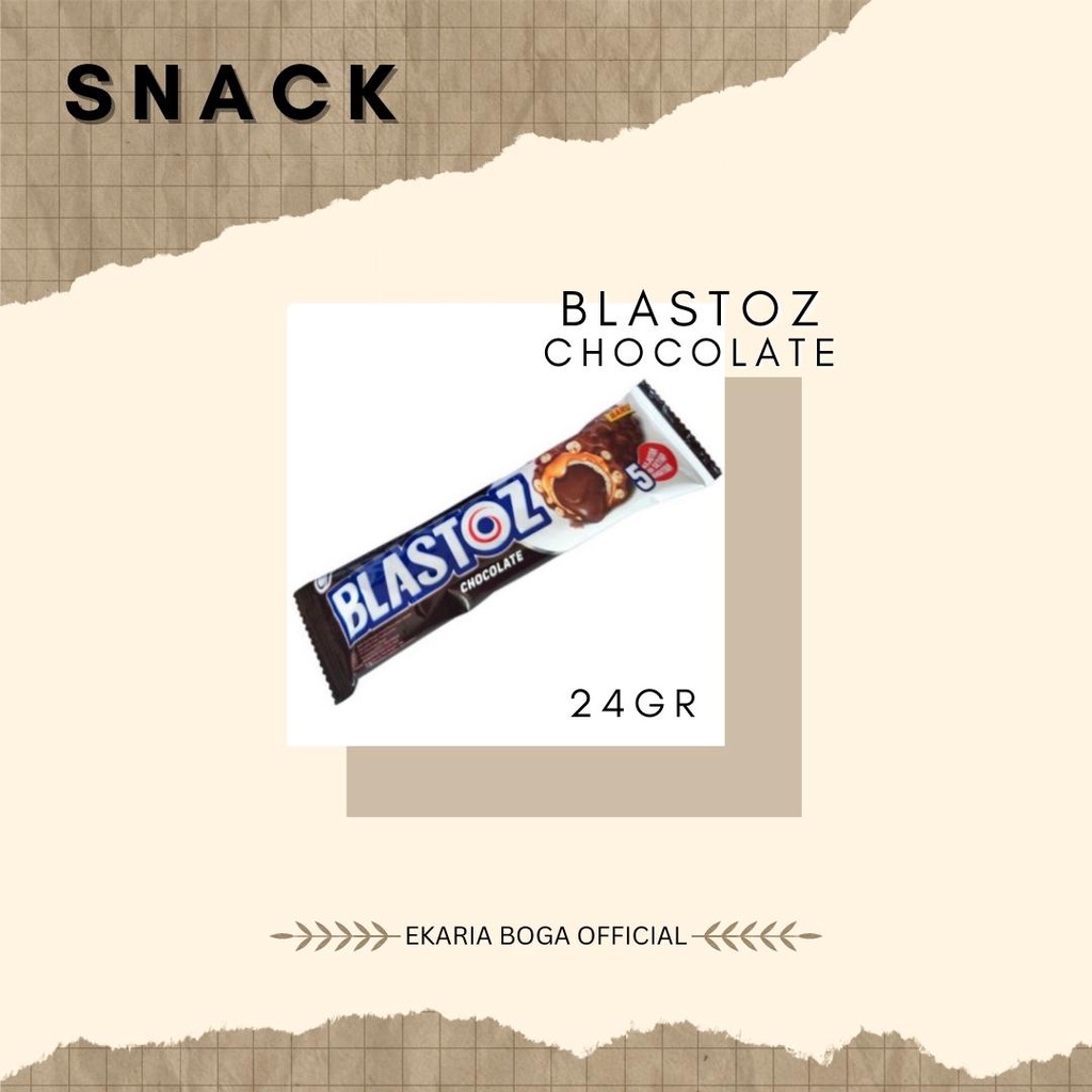 Snack | Wafer | Blastoz WAFER | Blastoz CHOCOLATE 24GR | Shopee Singapore