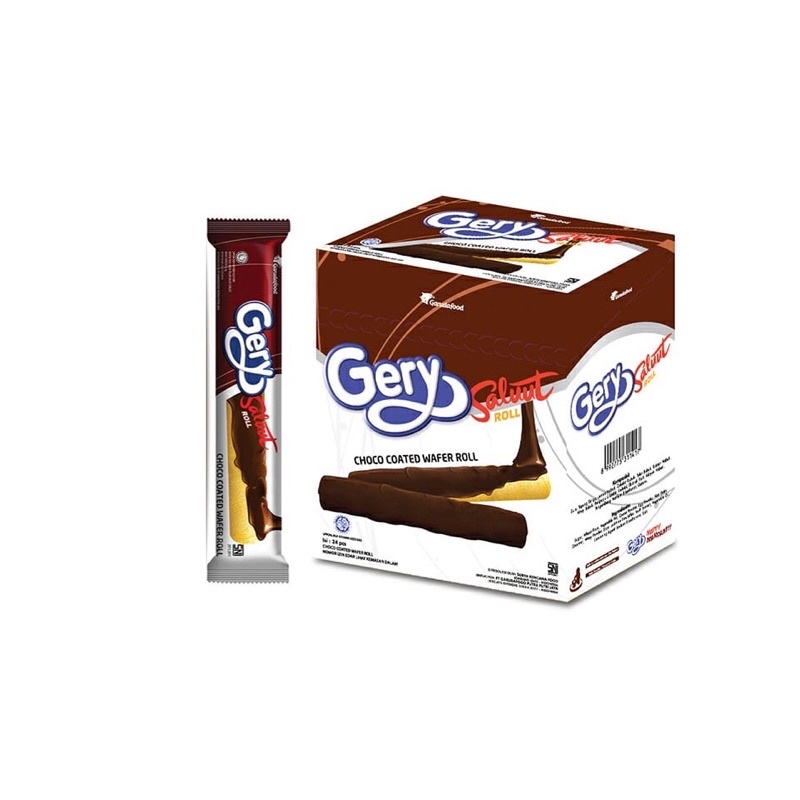 Gery Salut Roll Enrob Chocolate 5g Contains 24pcs (Box Packaging ...