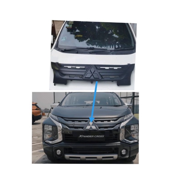 Mitsubishi xpander cross 2021up front bumper grill black matte dop ...