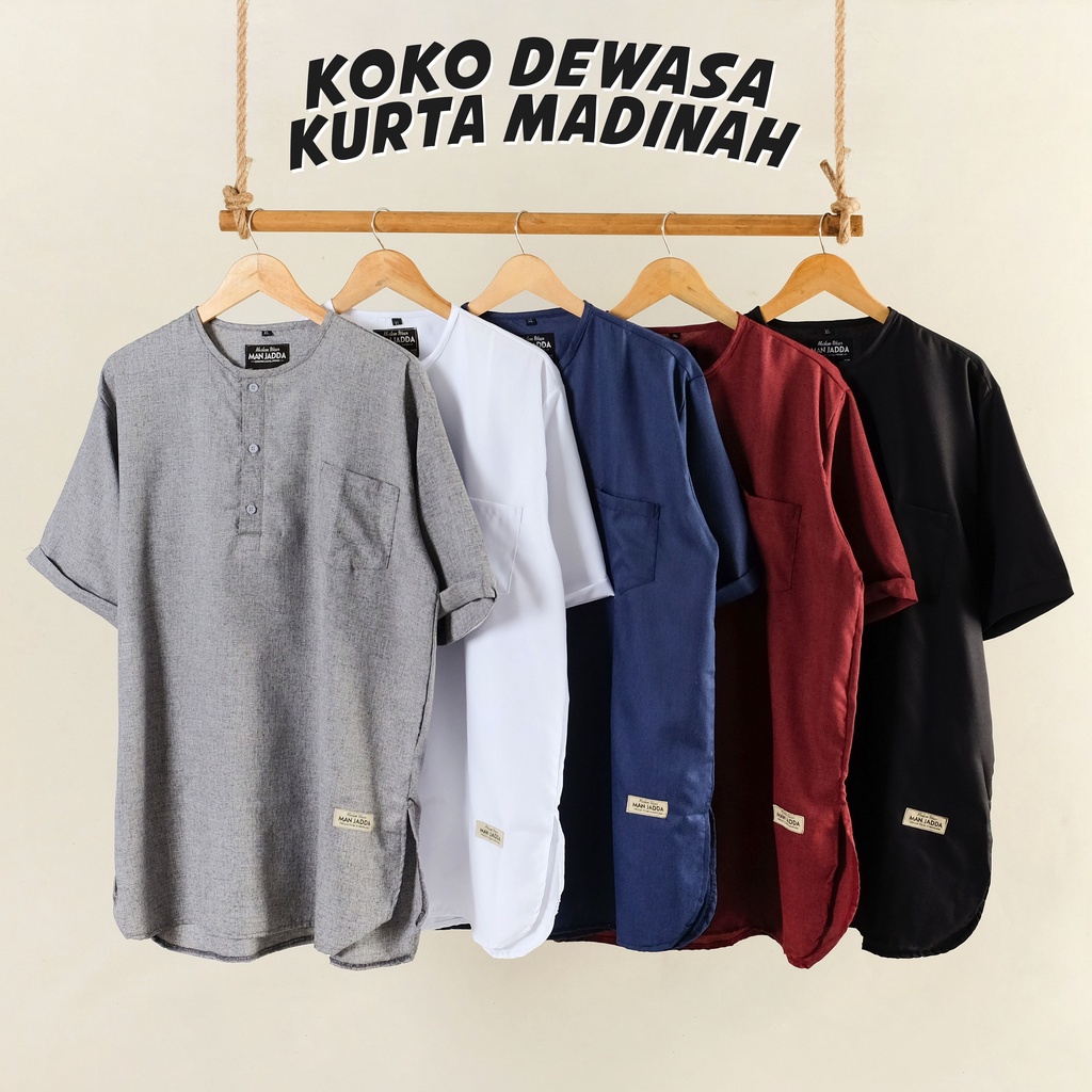 KATUN SHEBELLA - Adult Men's Koko Kurta Short Sleeve Muslim Top Premium ...