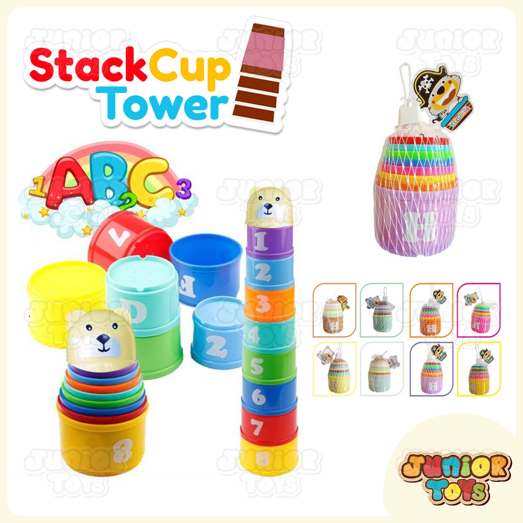 Children's Educational Toys Stacking Cup Stacking Color Glass Sensory ...