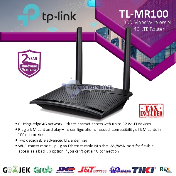 Tplink TL-MR100 - 300 Mbps Wireless N 4G LTE Router | Shopee Singapore