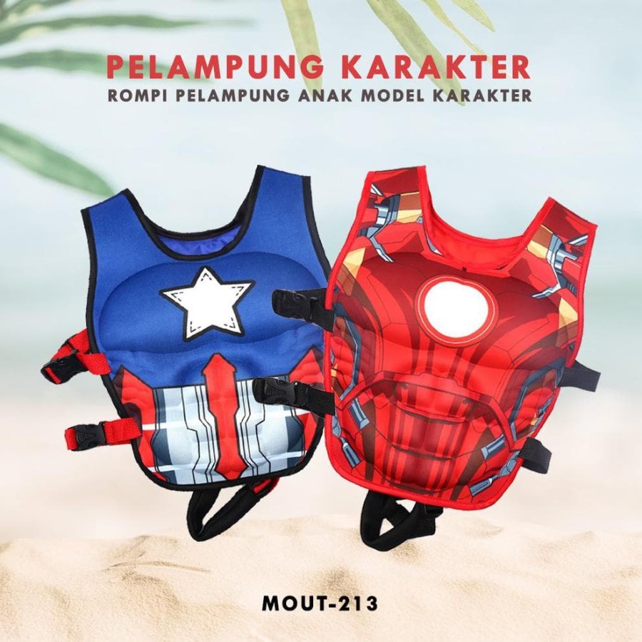 Life Vest Swim Vest Avengers Cartoon Character Inflatable Arm Circle ...
