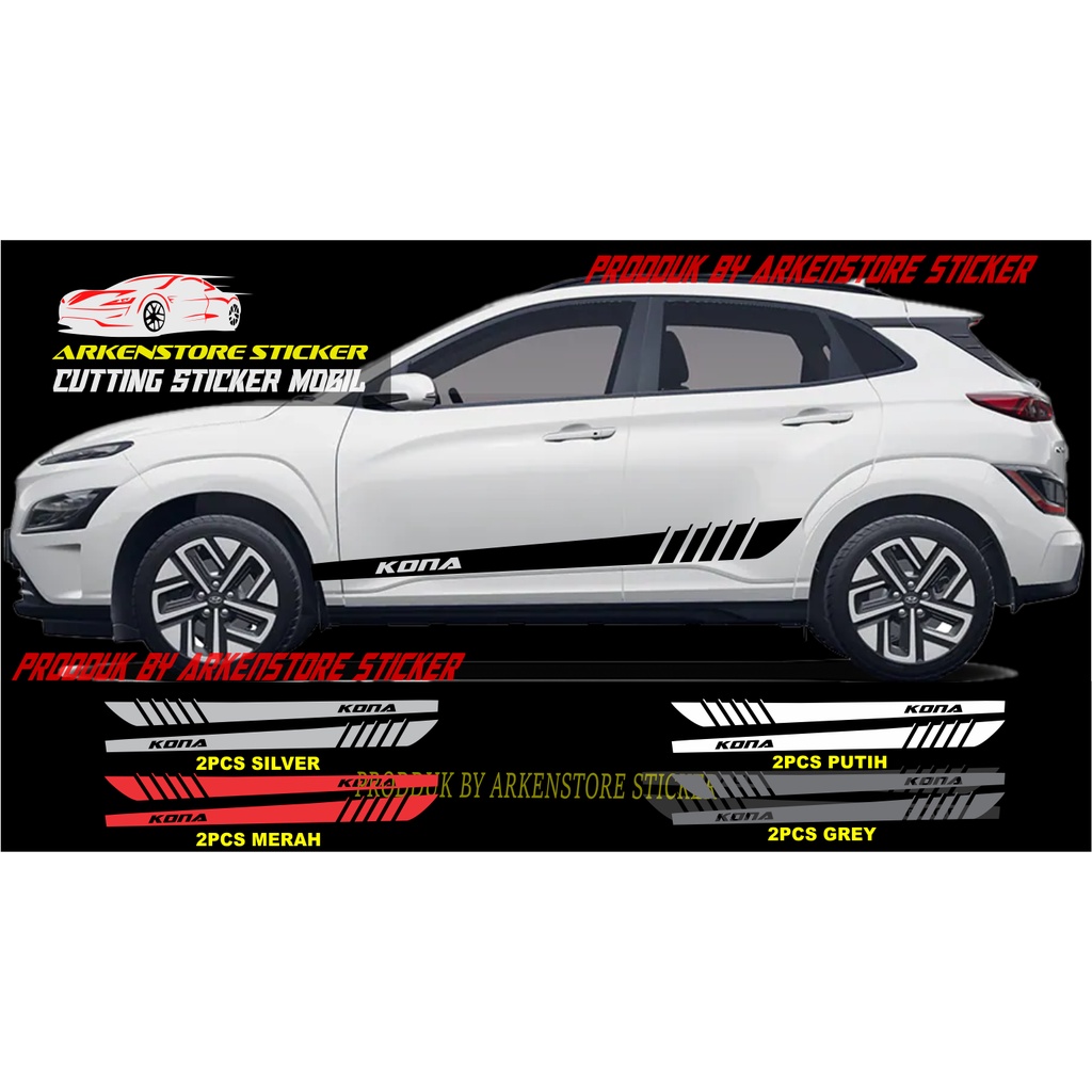 Latest cutting car stickers kona side body stickers for hyundai kona ...