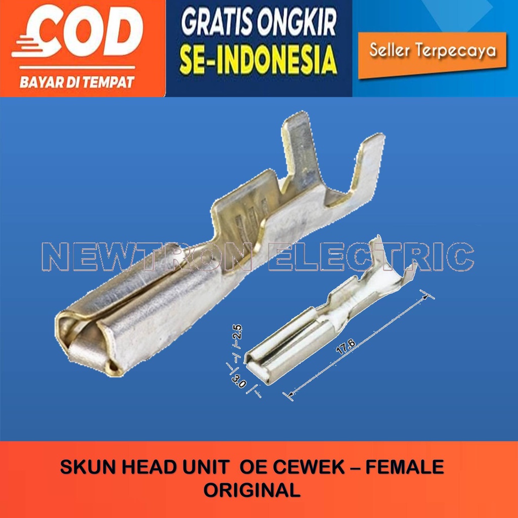 Skun CABLE SOCKET POWER WINDOW HEAD UNIT HU TAPE CAR SKUN FEMALE ...