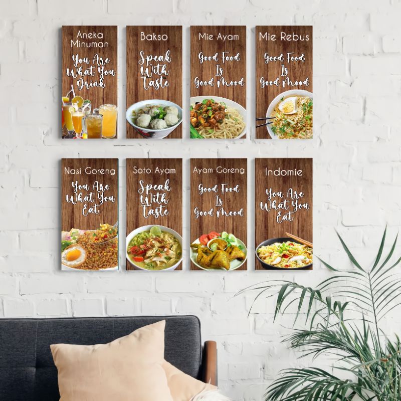 HIASAN DINDING Kitchen Wall Decorations, Food Menu Displays ...