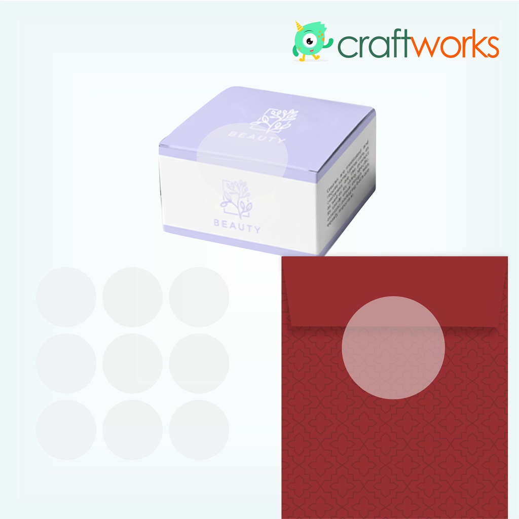Transparent STICKER Cosmetic Seal BOX Lid Multipurpose ANGPAO | Shopee ...