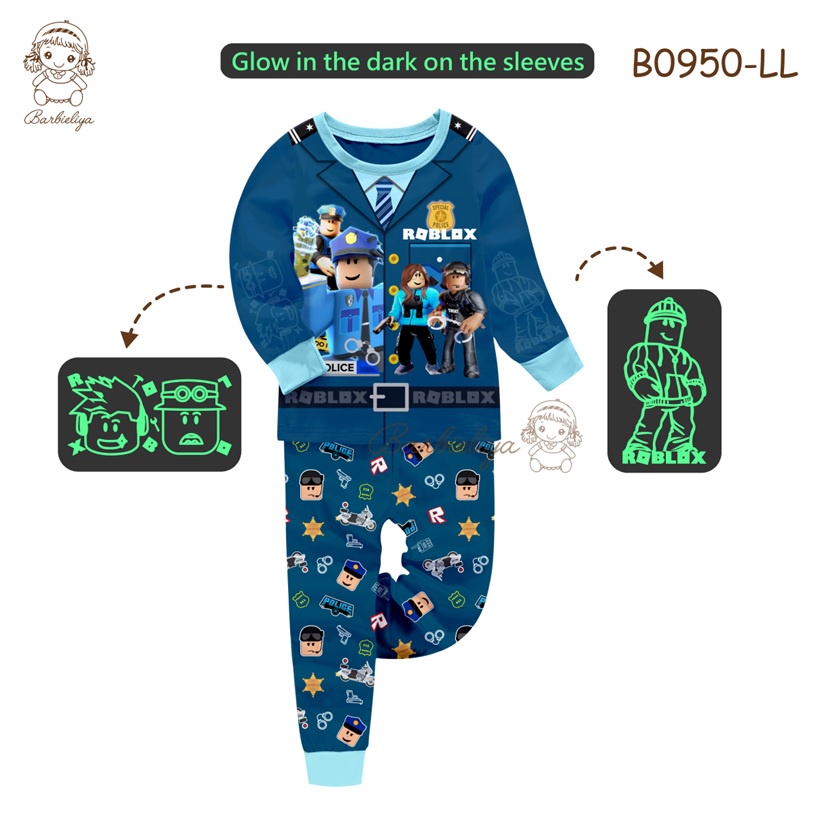 Glow In The Dark Roblox Children's Character Sleepwear Pajamas B0950LL ...