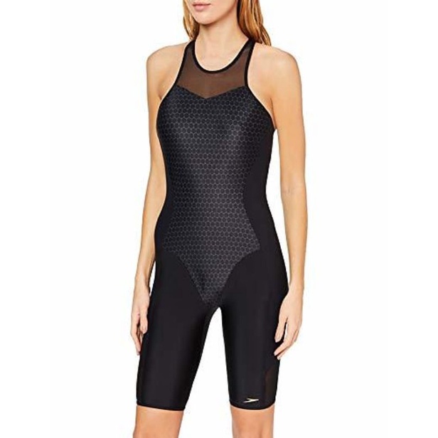 Women's Swimsuit Speedo Mesh Panel Kneesuit Swimsuit Original. | Shopee ...