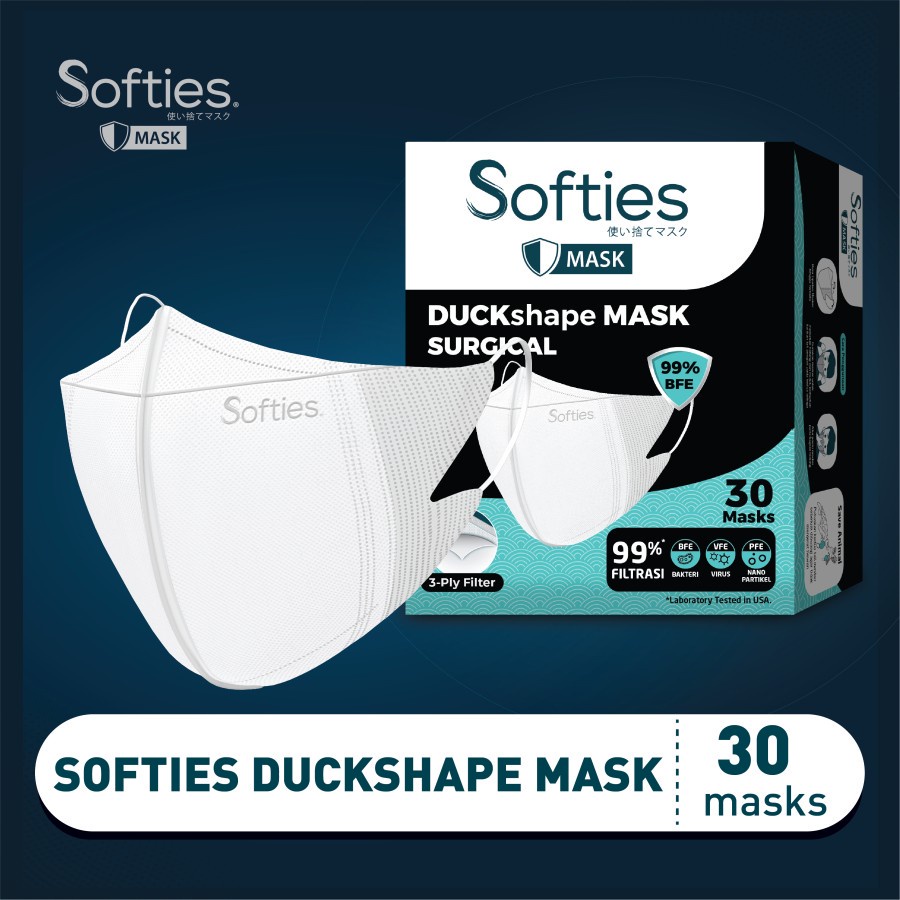 Softies Duckshape Surgical Mask Contents 30pcs Per Box | Shopee Singapore