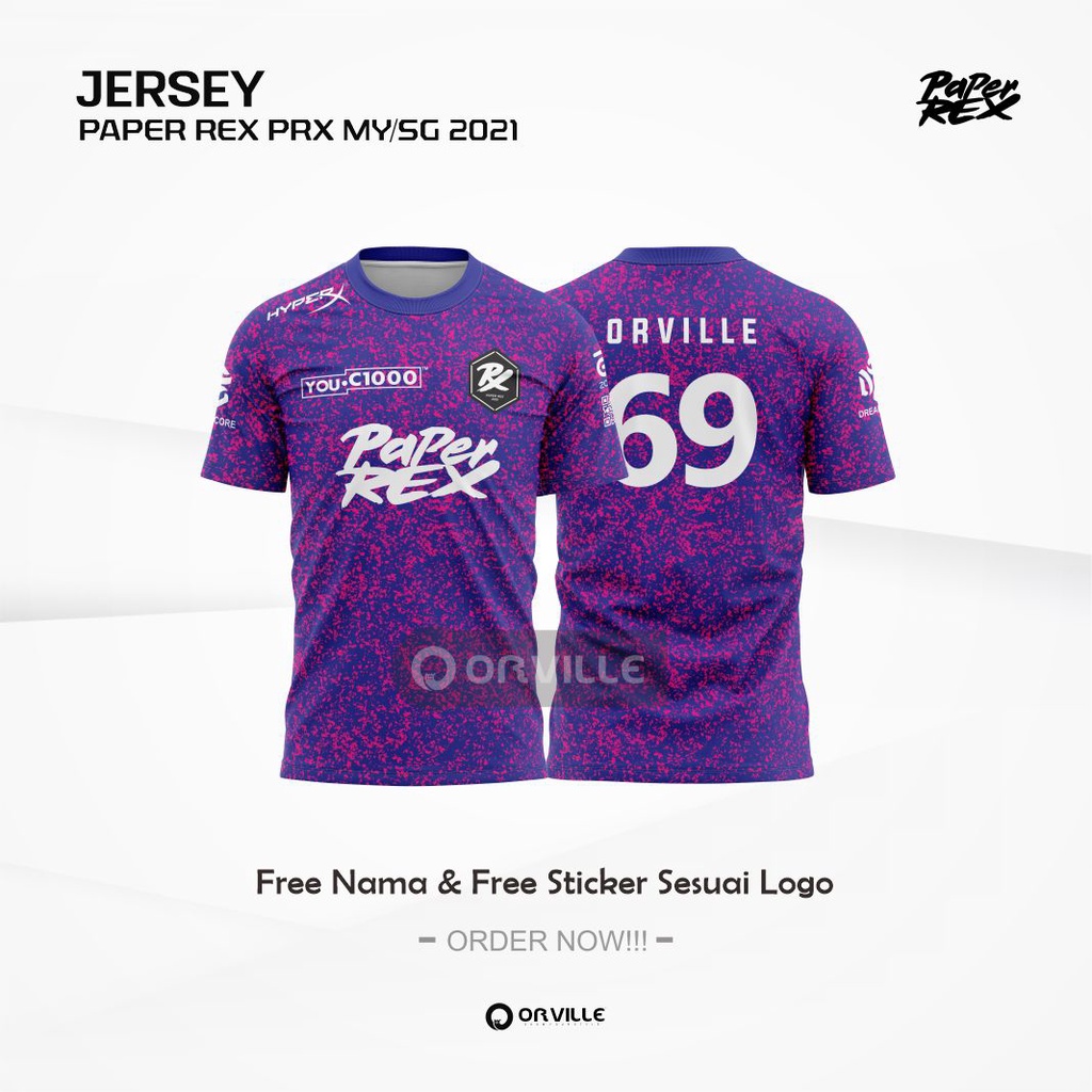 Jersey PRX PAPER REX MY/SG NEW 2022 FREE NICKNAME & PRX STICKER ...
