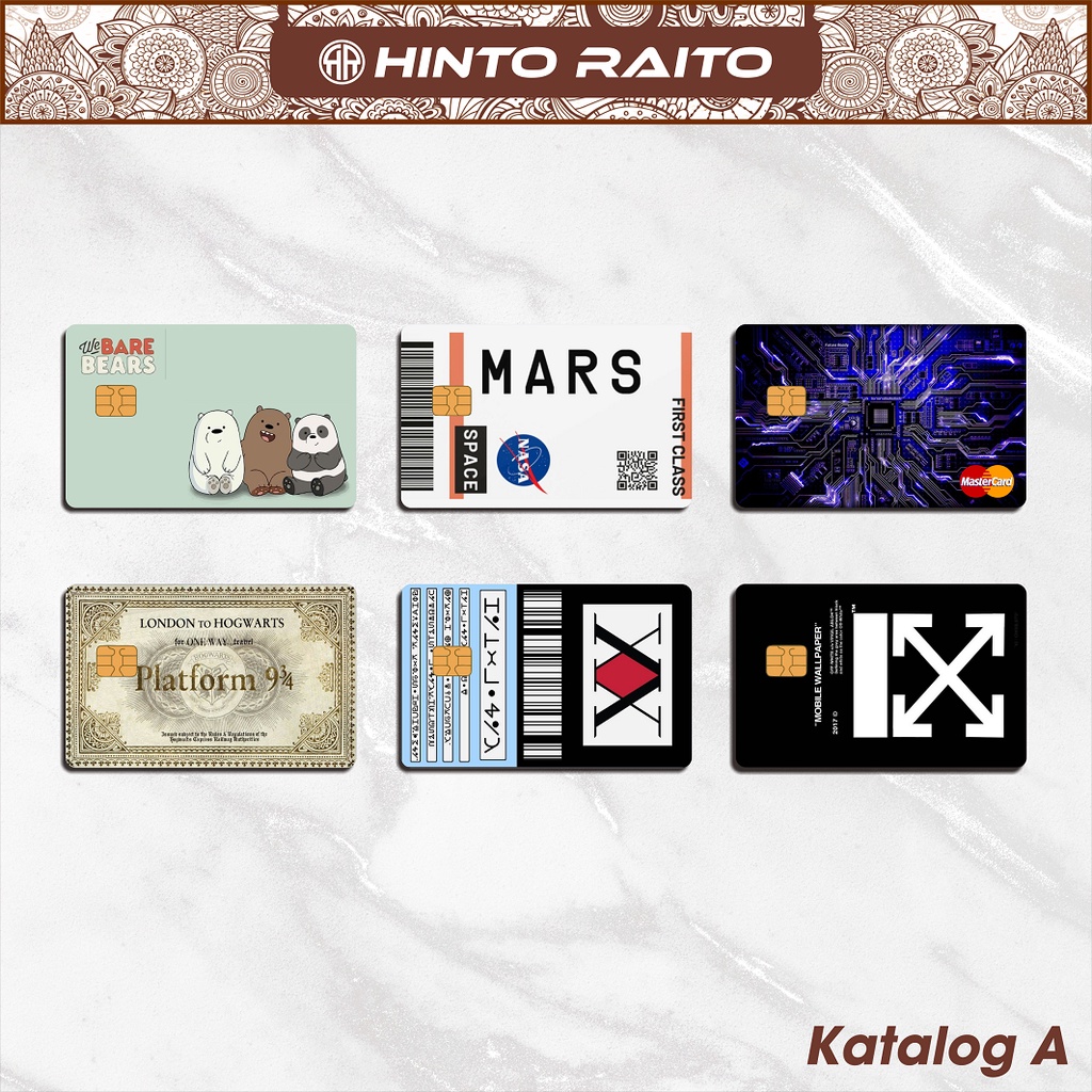 Atm Card Stickers - Skin Card Vinyl Emoney Flazz Catalog A Sticker ...