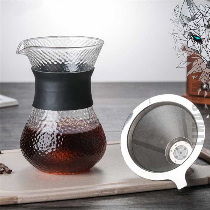 Coffee Pot Filter Coffee Maker Pot V60 Drip Kettle Glass Espresso Tea ...
