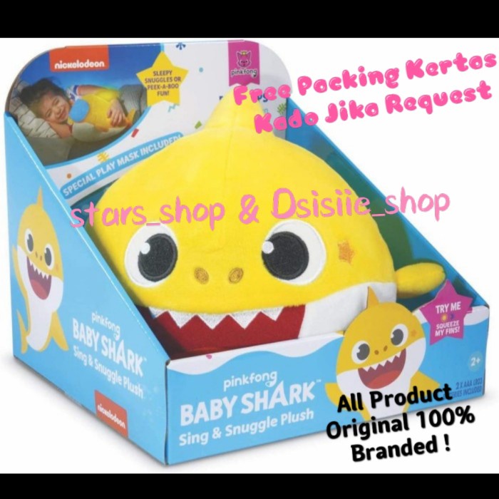 Pinkfong Baby Shark Sing And Snuggle Doll Original/Baby Shark Doll ...