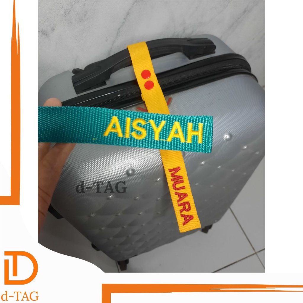 Luggage Bag Name Marker Custom Fancy Color Name EmbroideryTAG Small ...