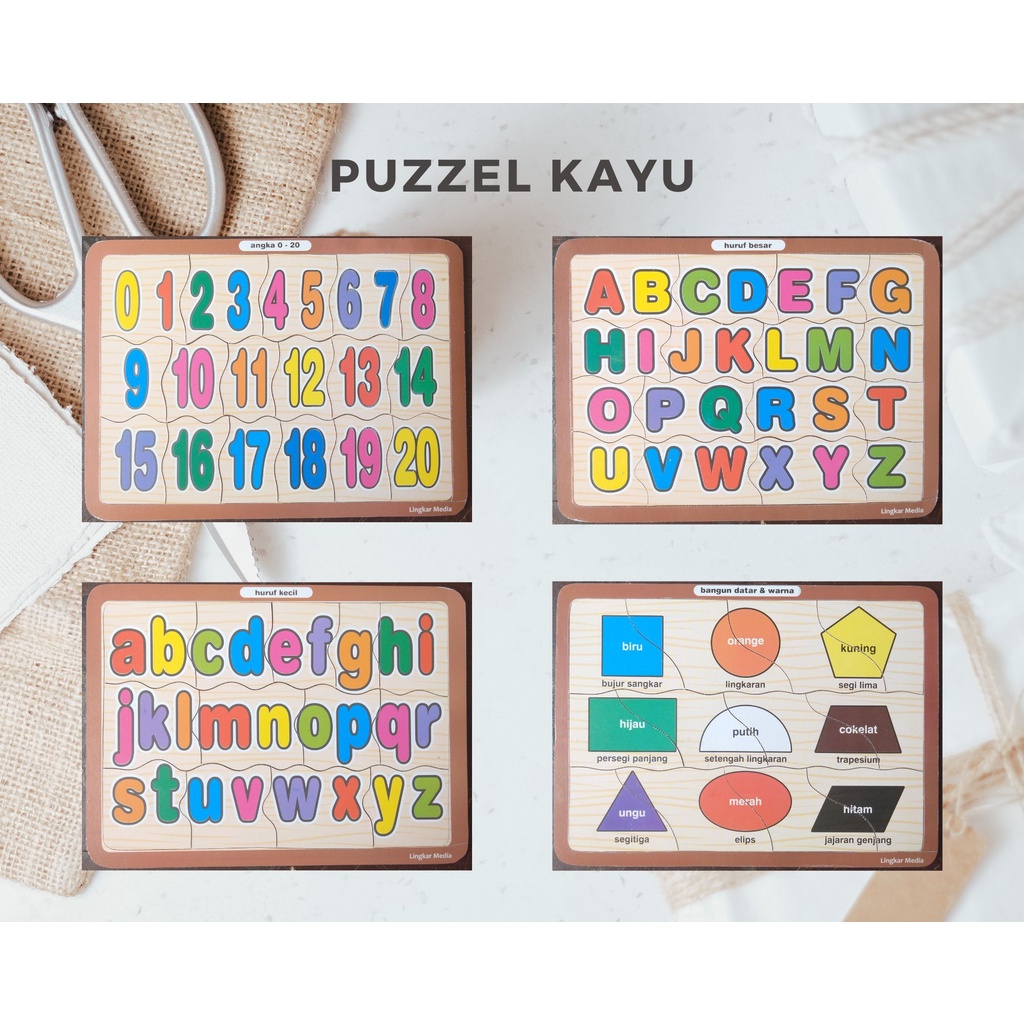 KAYU Mdf Wood Puzzle Disassembly - Build Alphabet Numbers - Media ...