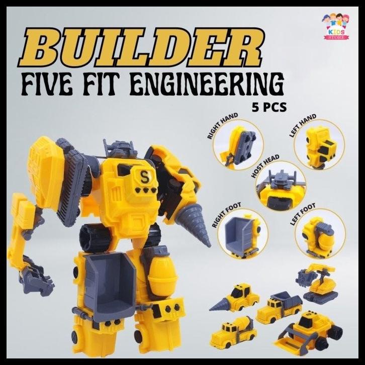 5 In 1 Builder Fire Fit | Robotan Boy Toys Boys | Shopee Singapore