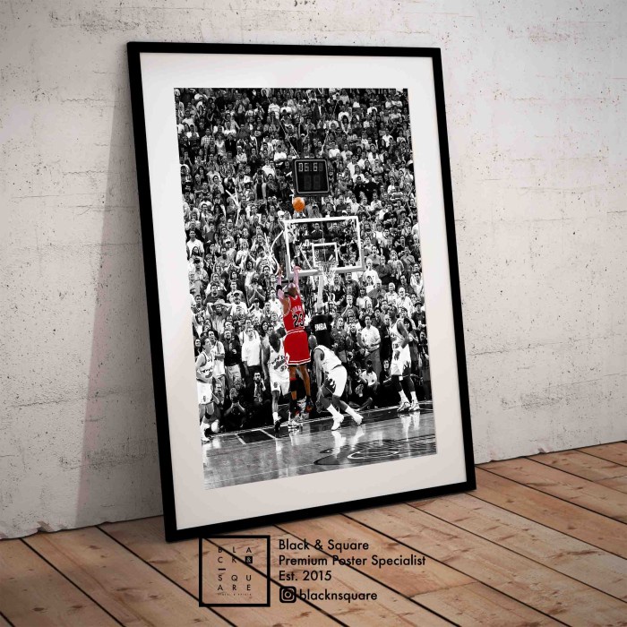 Premium Poster - Michael Jordan The Last Shot - Fiber Frame 60X84Cm ...