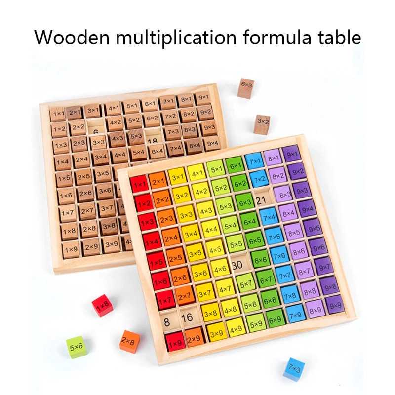 Dzq Children's Toys Montessori Multiplication Table Math - QWZ45 ...