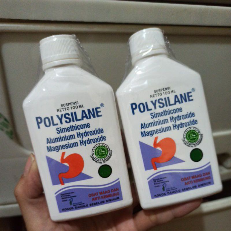 Polysilane suspension syrup 100ml and 180ml for stomach ulcers, nausea ...