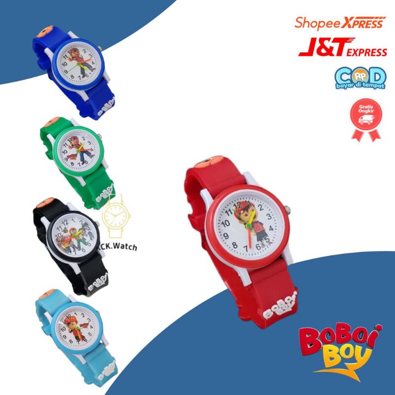 ( Boboiboy ) CHILDREN'S WATCH embossed ANALOG CHARACTER || Boboiboy ...