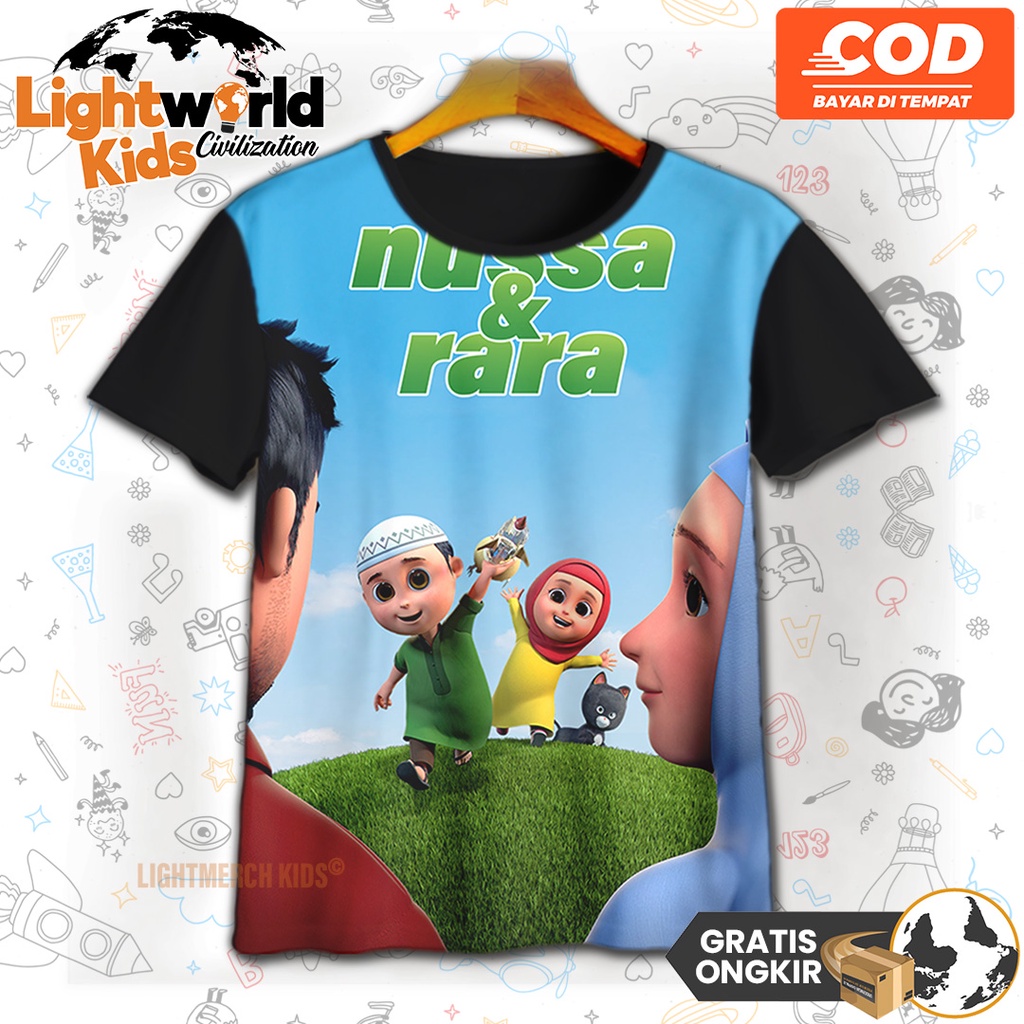 Children's 3D T-Shirt Cartoon Model Nussa Rara v3 T'Shirt 3D Printing ...