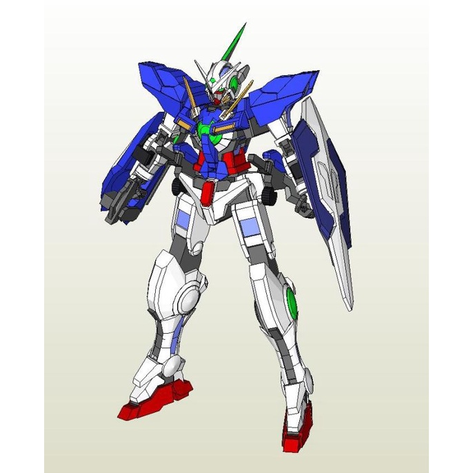 DIY Papercraft Gundam GN001 Exia Ver patm Jasmine Paper | Shopee Singapore