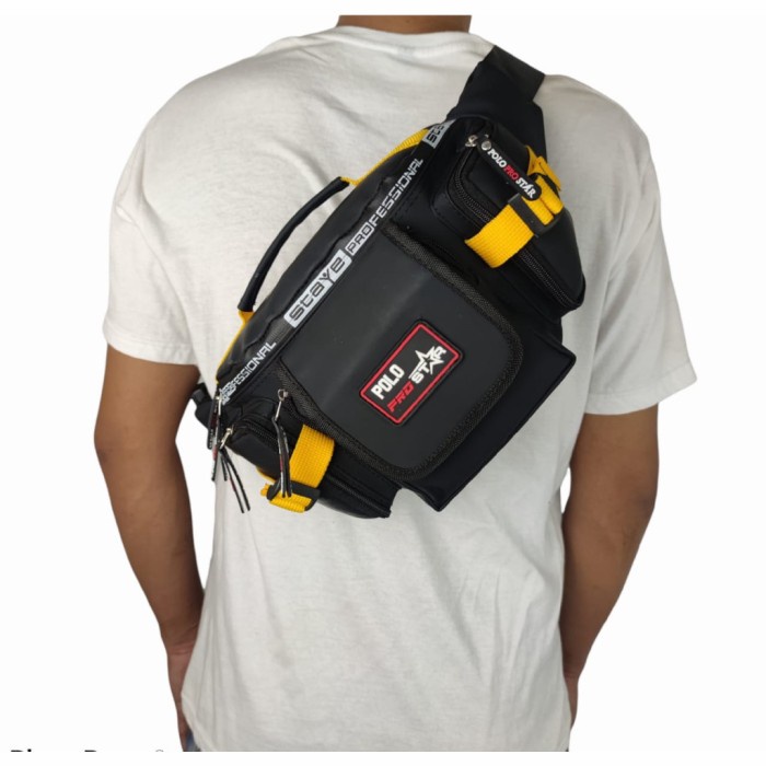 HITAM Men's sling bag JUMBO WATERPROOF WAISTBAG WAIST SLING BAG FOR MEN ...