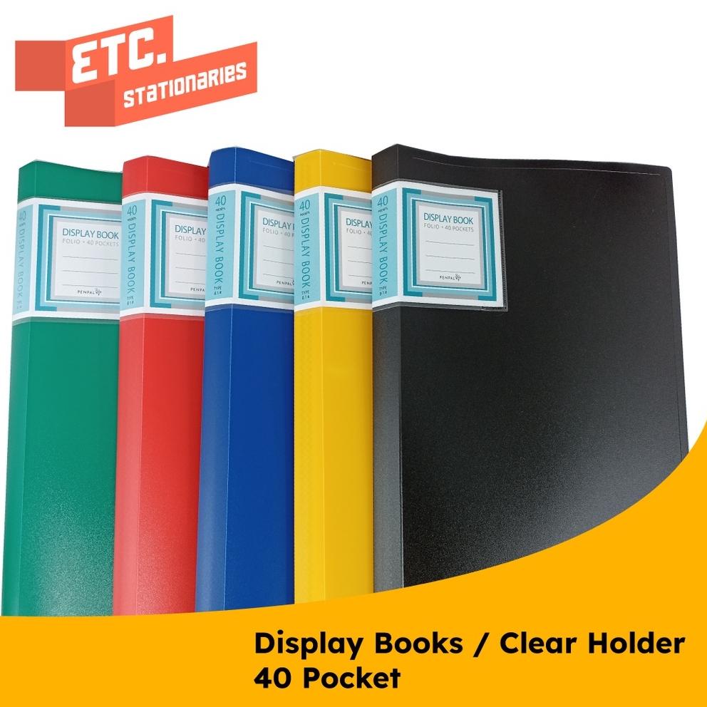 !! Penpal Display Book/Document Keeper/Clear Holder 40 Pockets PL-814 ...