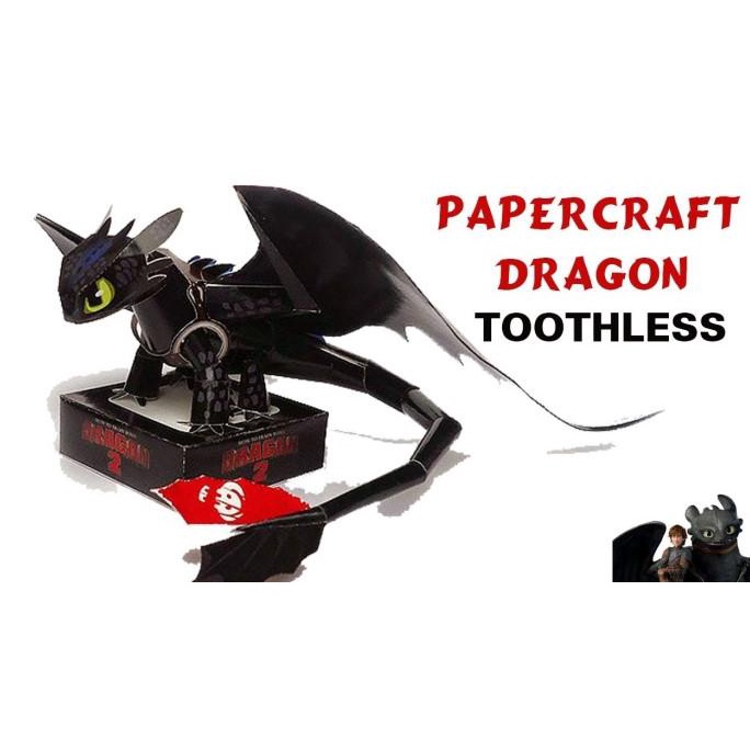 Diy Papercraft Toothless Dragon pattern paper | Shopee Singapore