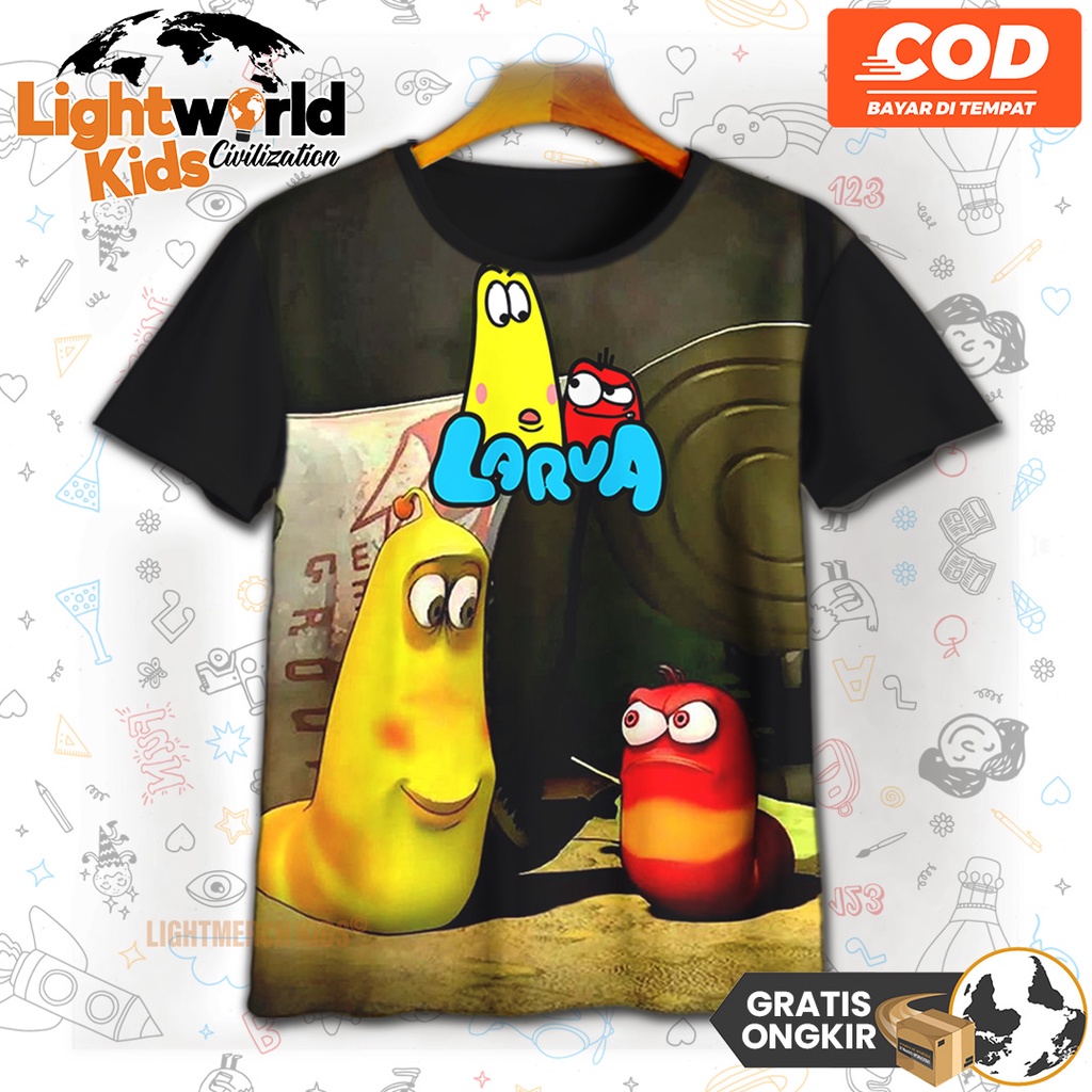 Children's 3D T-Shirt Cartoon Larva v2 Model T'Shirt 3D Printing Anime ...