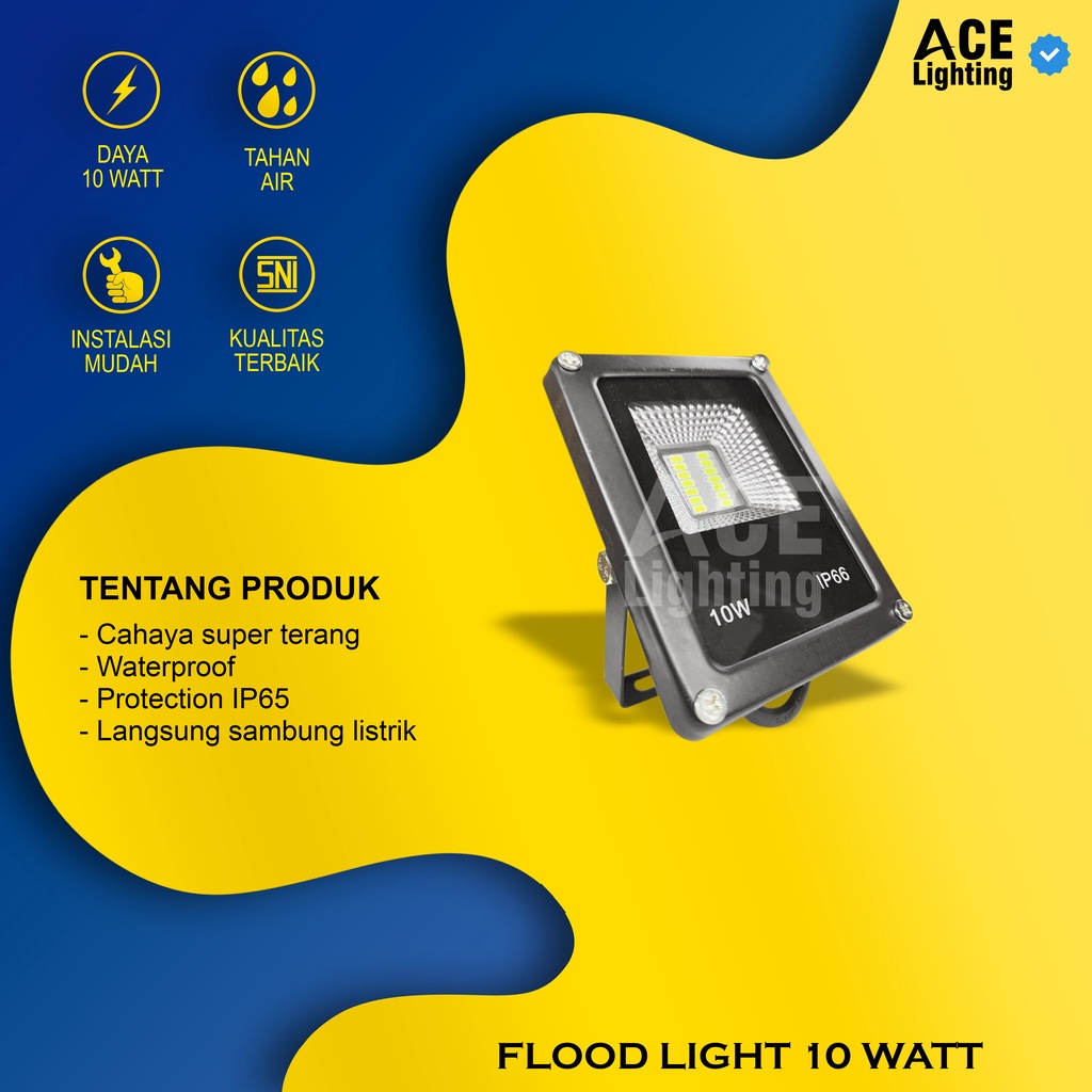 CAHAYA 10Watt Flood light LED 10 Watt Spotlight Bright light | Shopee ...