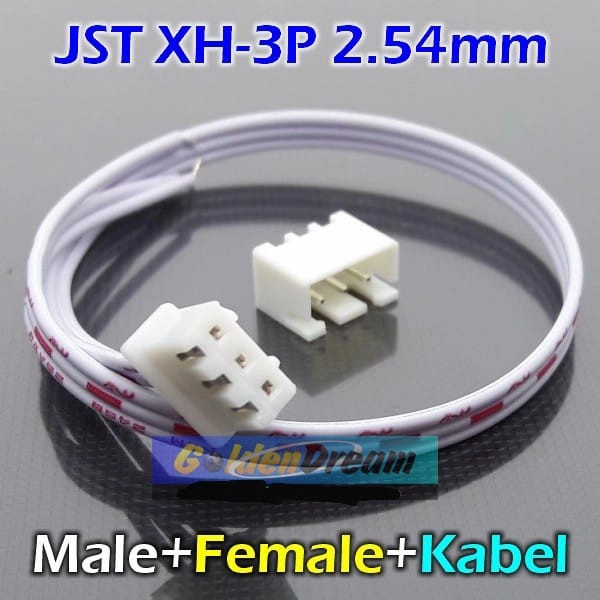 Pair of JST XH 2.54 3P Male Female Connector XH Plug Cables | Shopee ...