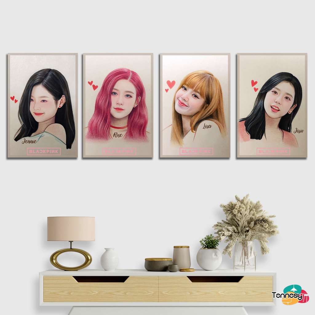 HIASAN DINDING KAYU Tennesy Korean KPop Blackpink Wall Hanging 20x30cm Poster Wooden Display ...