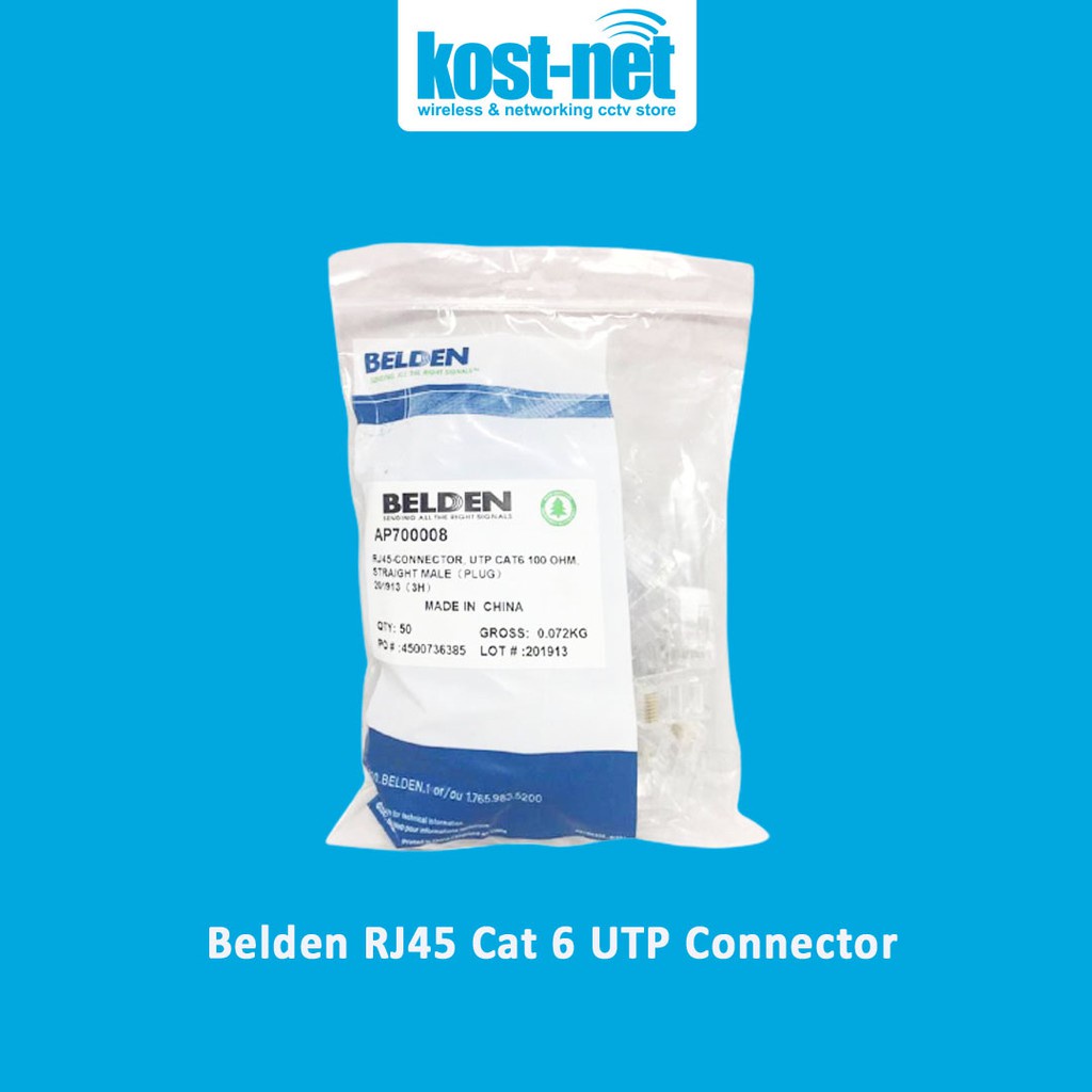 Belden RJ45 Cat 6 UTP Connector | Shopee Singapore