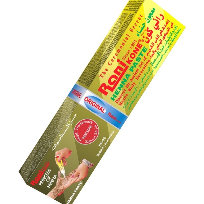 Janice Henna Rani Kone 99 Body Decoration Paste Reddish (Yellow Pack ...