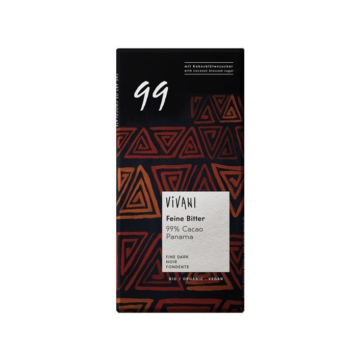 Organic Dark Chocolate 99% Cacao Vivani 80g | Shopee Singapore