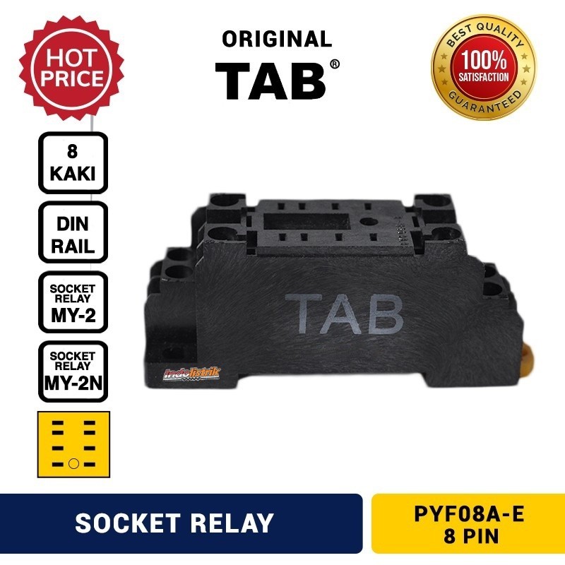 Socket Relay 8 Pin TAB PYF08AE (Closed Bolt) | Shopee Singapore