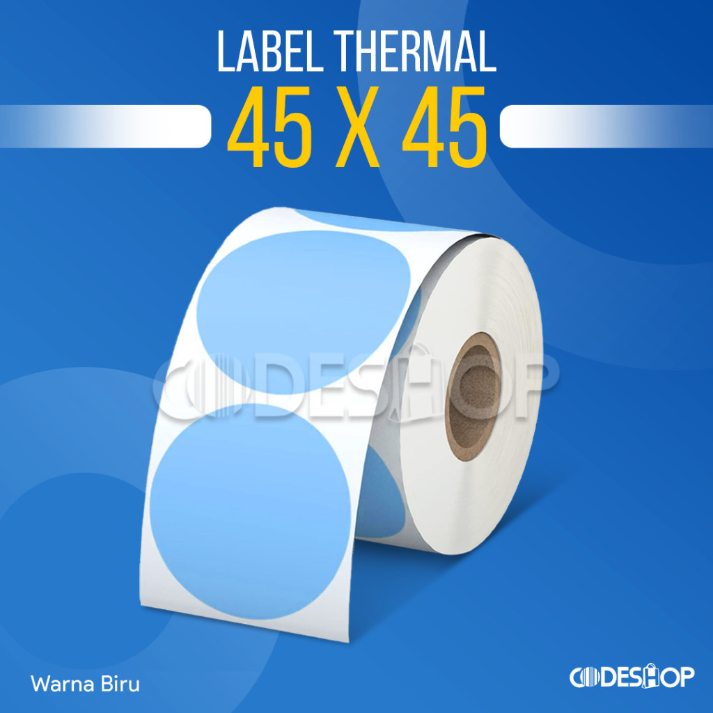 Round Thermal Labels 45 x 45 Stickers 45x45 mm Blue, 200 Pcs | Shopee ...